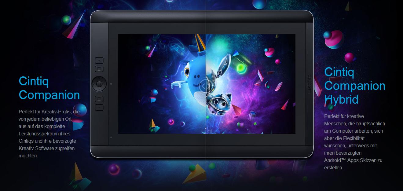 High-End Zeichen-Tablets: Cintiq Companion und Cintiq Companion Hybrid ...
