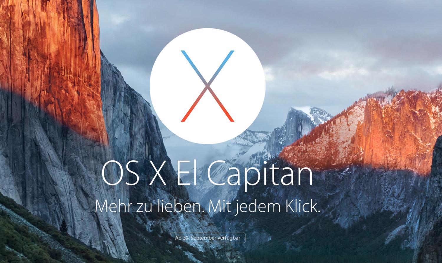 Erscheinungstermin für Mac OS X 10.11 "El Capitan" offiziell bestätigt ...